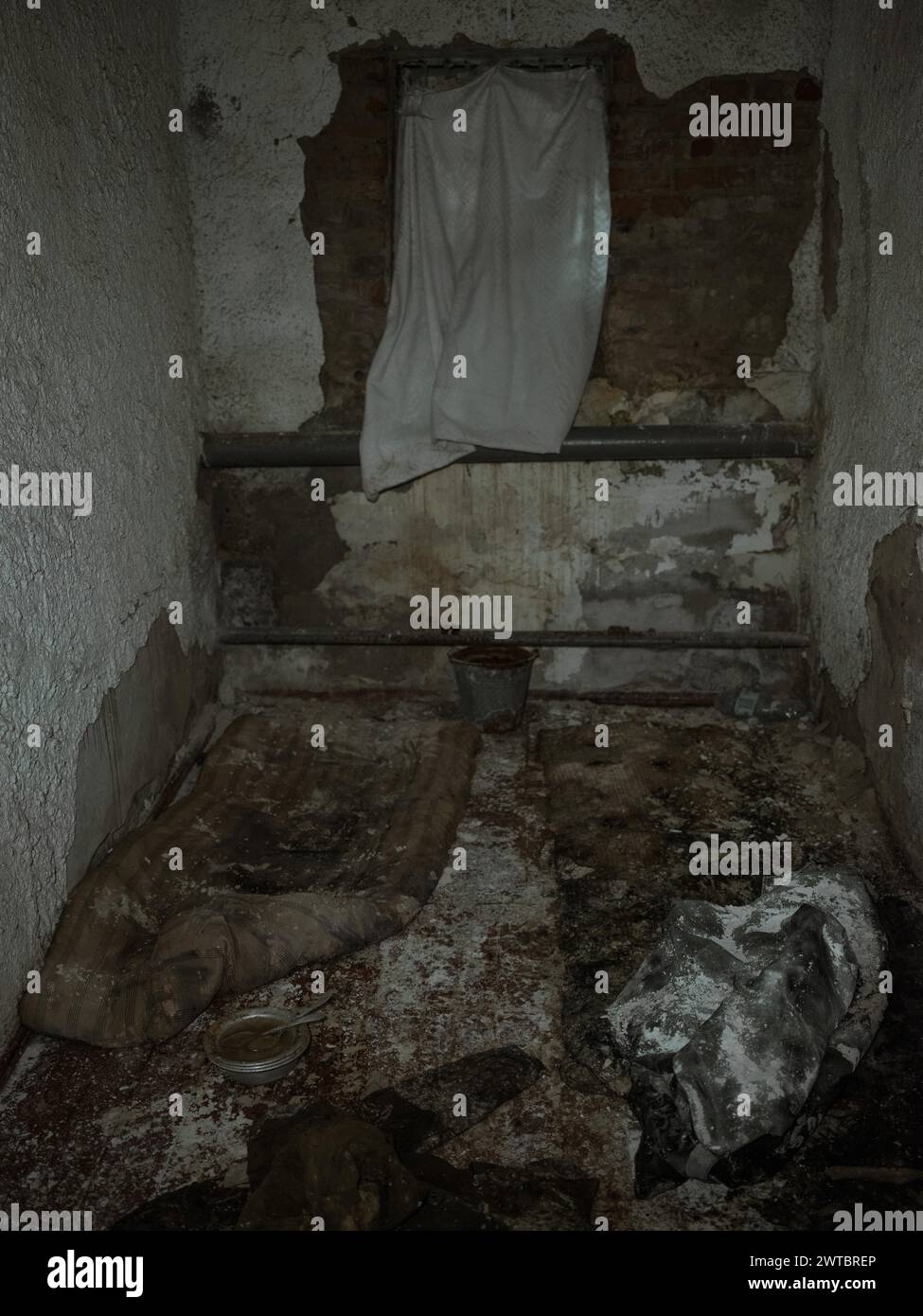 Cell in the basement of the police station. After the occupation of the ...