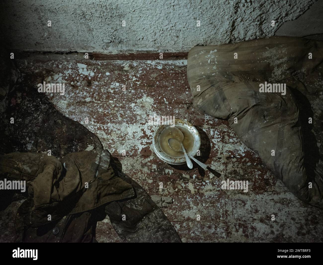 Cell in the basement of the police station. After the occupation of the ...