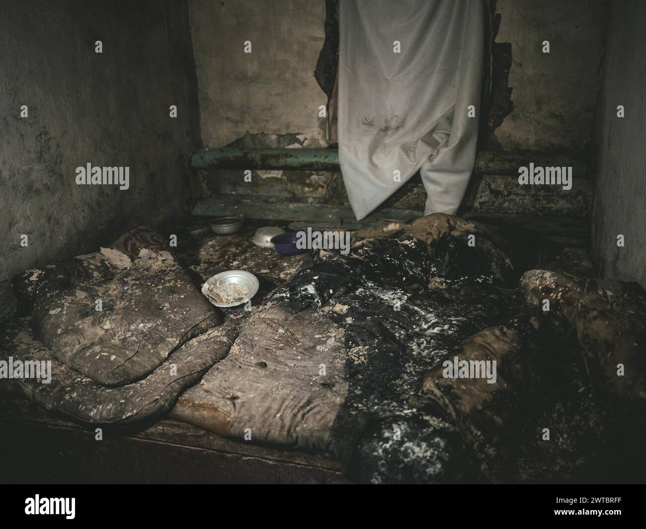 Cell in the basement of the police station. After the occupation of the ...