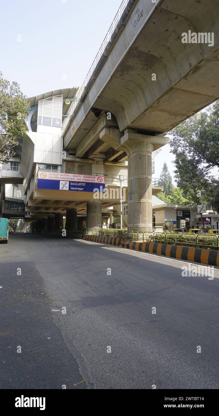 Bangalore, India - January 16 2024: Exterior View of Jayanagar metro ...