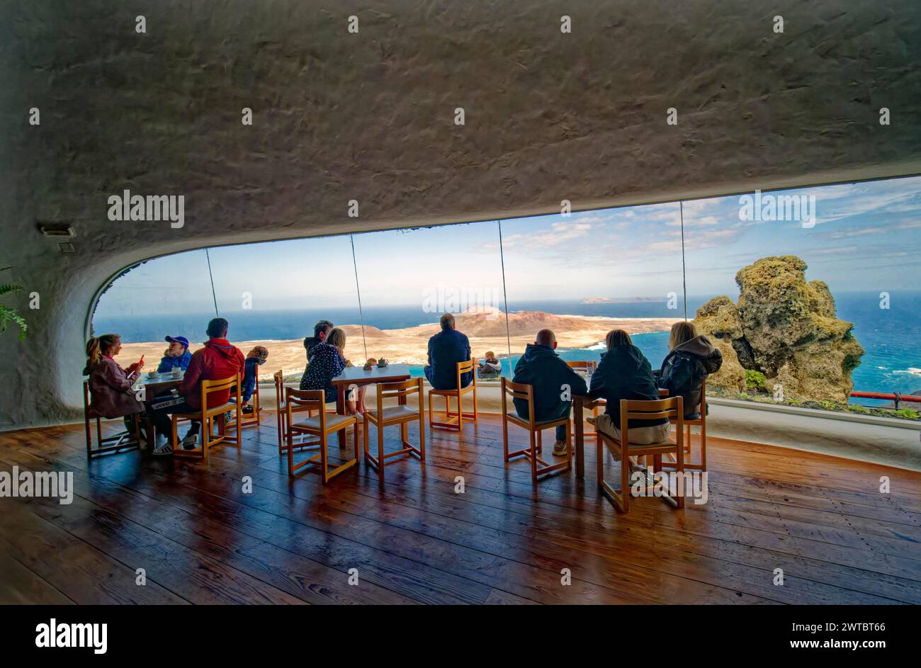 Mirador del Rio viewpoint designed by the artist Cesar Manrique ...