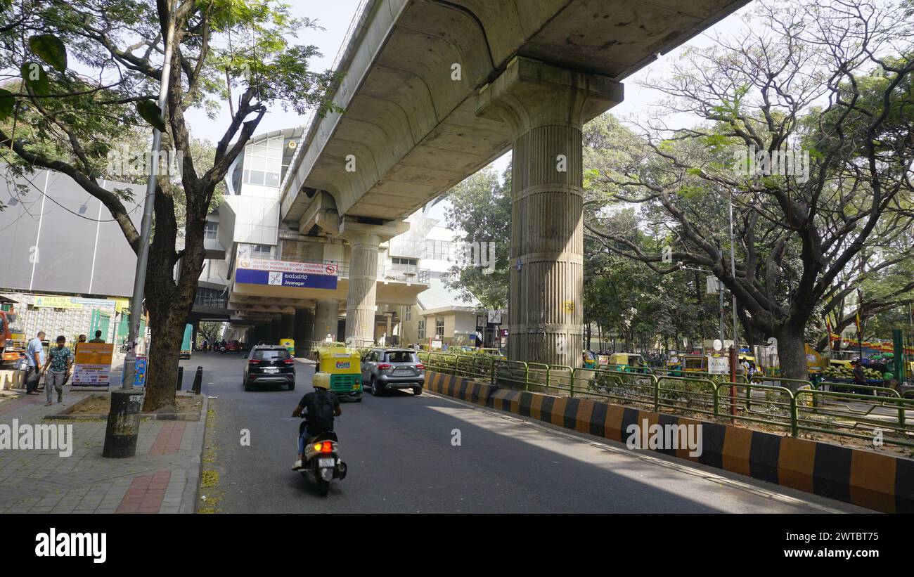 Bangalore, India - January 16 2024: Exterior View of Jayanagar metro ...