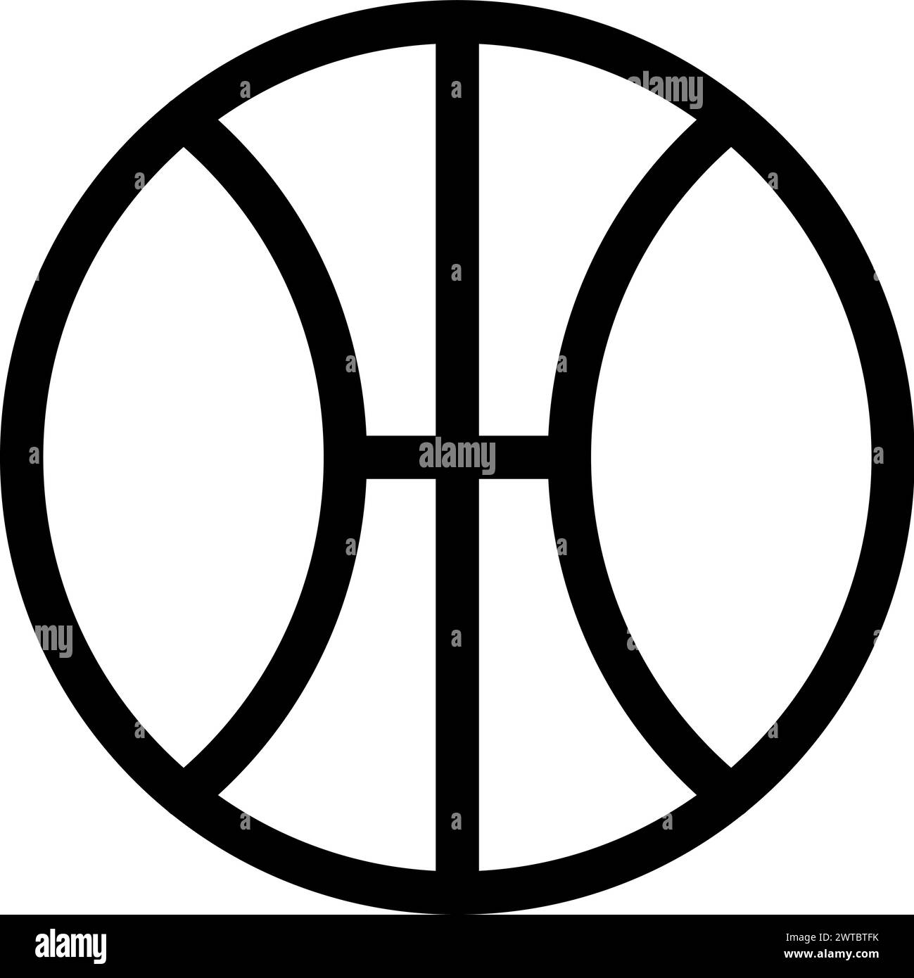 Basketball ball black line logo. Sport icon Stock Vector Image & Art ...