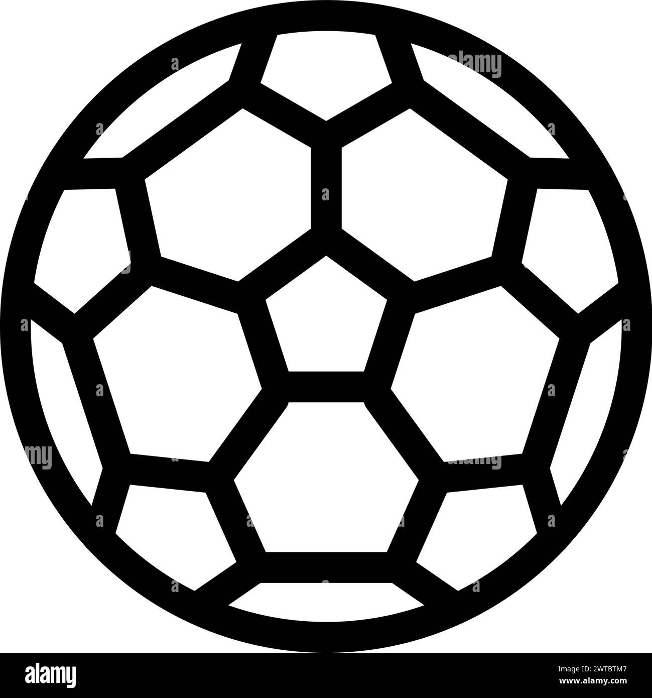Soccer ball line icon. Football game symbol Stock Vector Image & Art ...