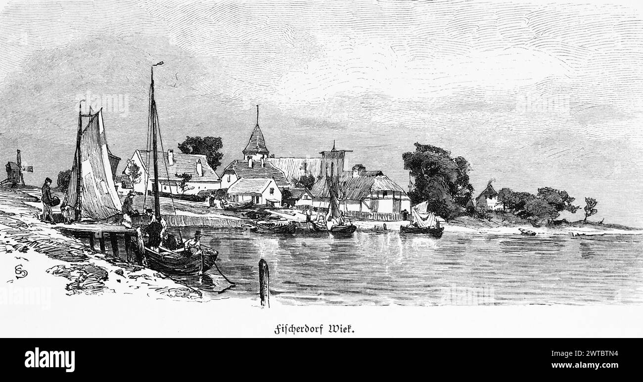 Fishing village Wiek, island Ruegen, Baltic Sea, Mecklenburg-Western ...