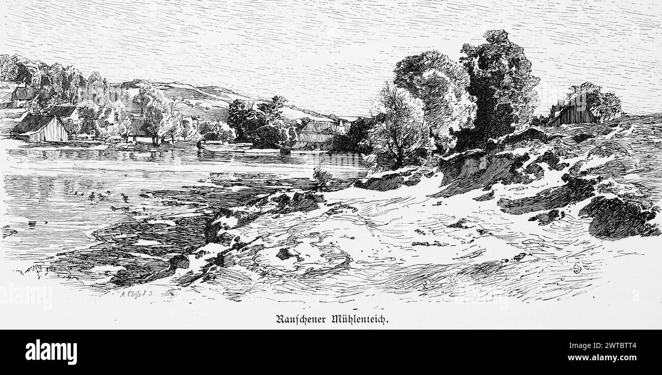 Mill pond in Svetlogorsk or Rauschen, Kaliningrad Oblast, Baltic Sea ...