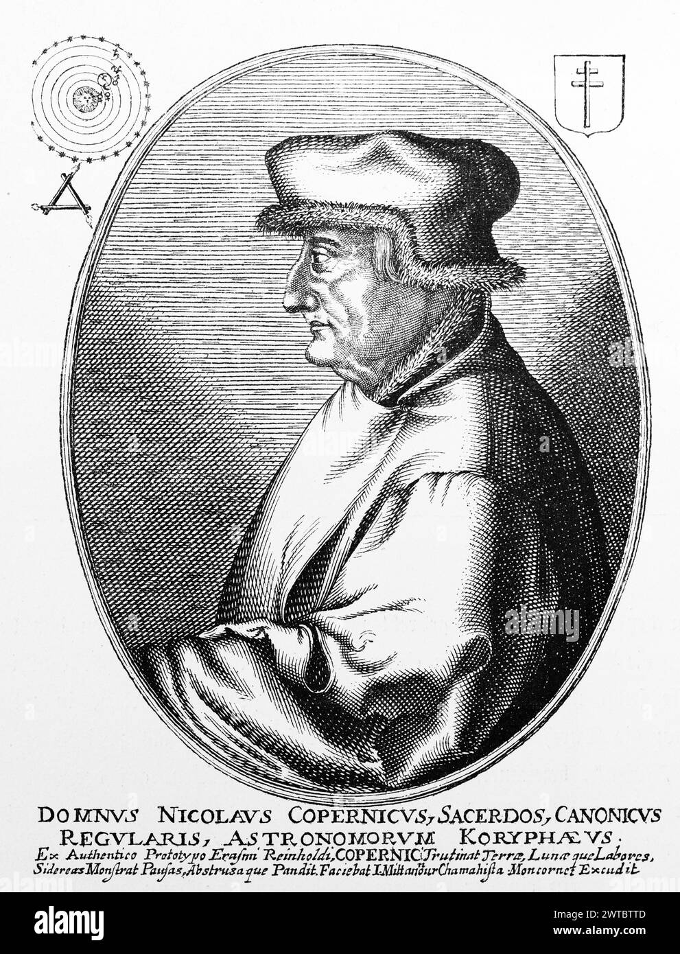 Portrait of Nicolaus Copernicus, birthplace Frombork or Frauenberg ...