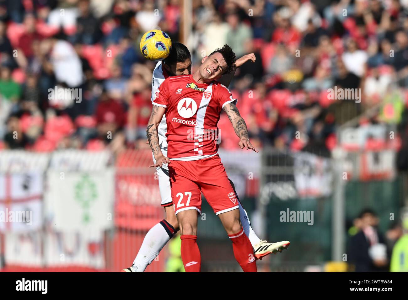 Daniel Maldini (Monza)Alberto Dossena (Cagliari) during the Italian ...