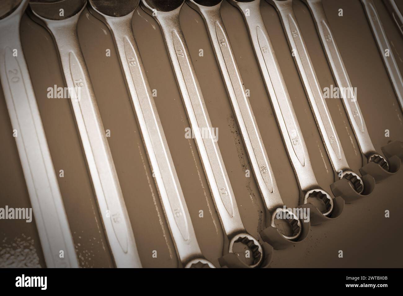 Set of wrenches tool for auto repair Stock Photo - Alamy