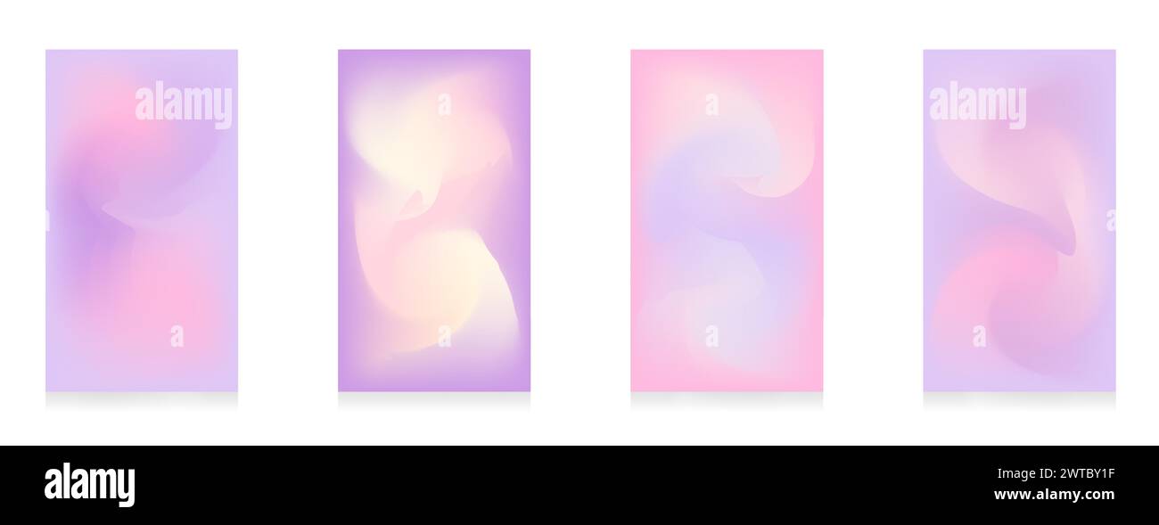 Set of vertical pastel gradients for social media stories. Dynamic ...