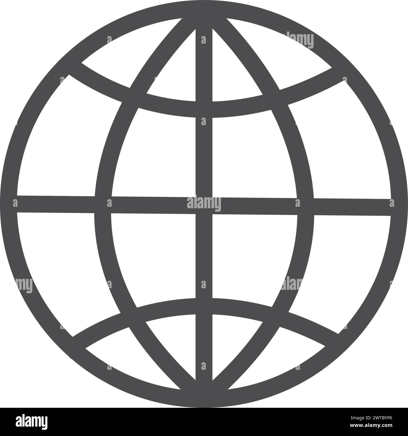 Globe symbol planet earth Black and White Stock Photos & Images - Alamy