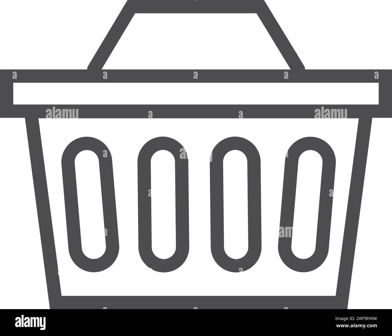 Shopping basket line icon. Supermarket grocery store purchase Stock ...