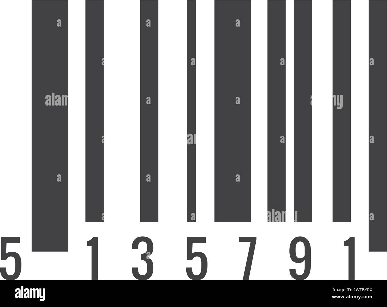 Digital code symbol. Barcode info black icon Stock Vector Image & Art ...