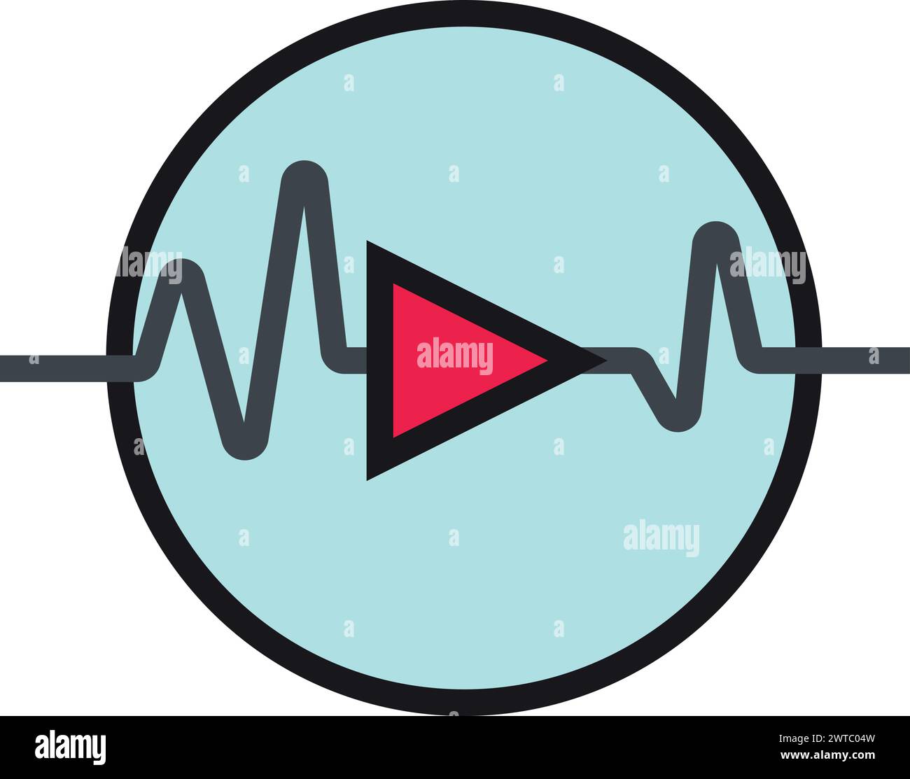 Audio record play sound wave color icon Stock Vector Image & Art - Alamy