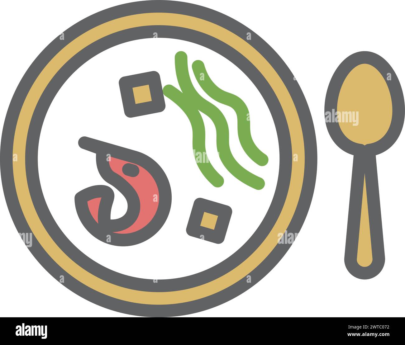 Korean bowl icon outline Stock Vector Images - Alamy