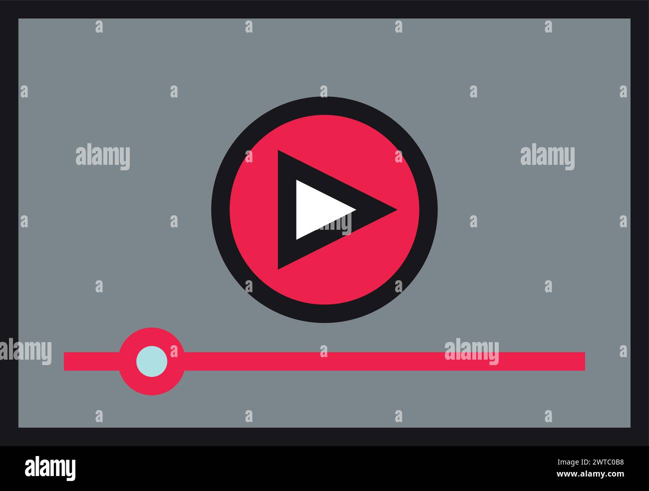 Playing video icon. Media app stream symbol Stock Vector Image & Art ...