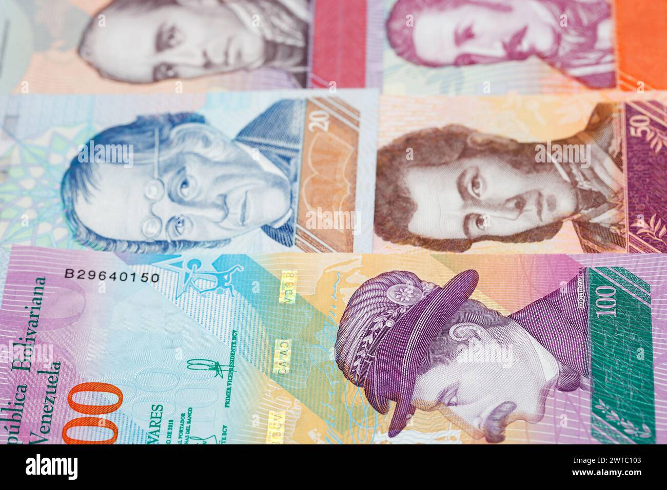 Venezuelan money - bolivar a business background Stock Photo - Alamy
