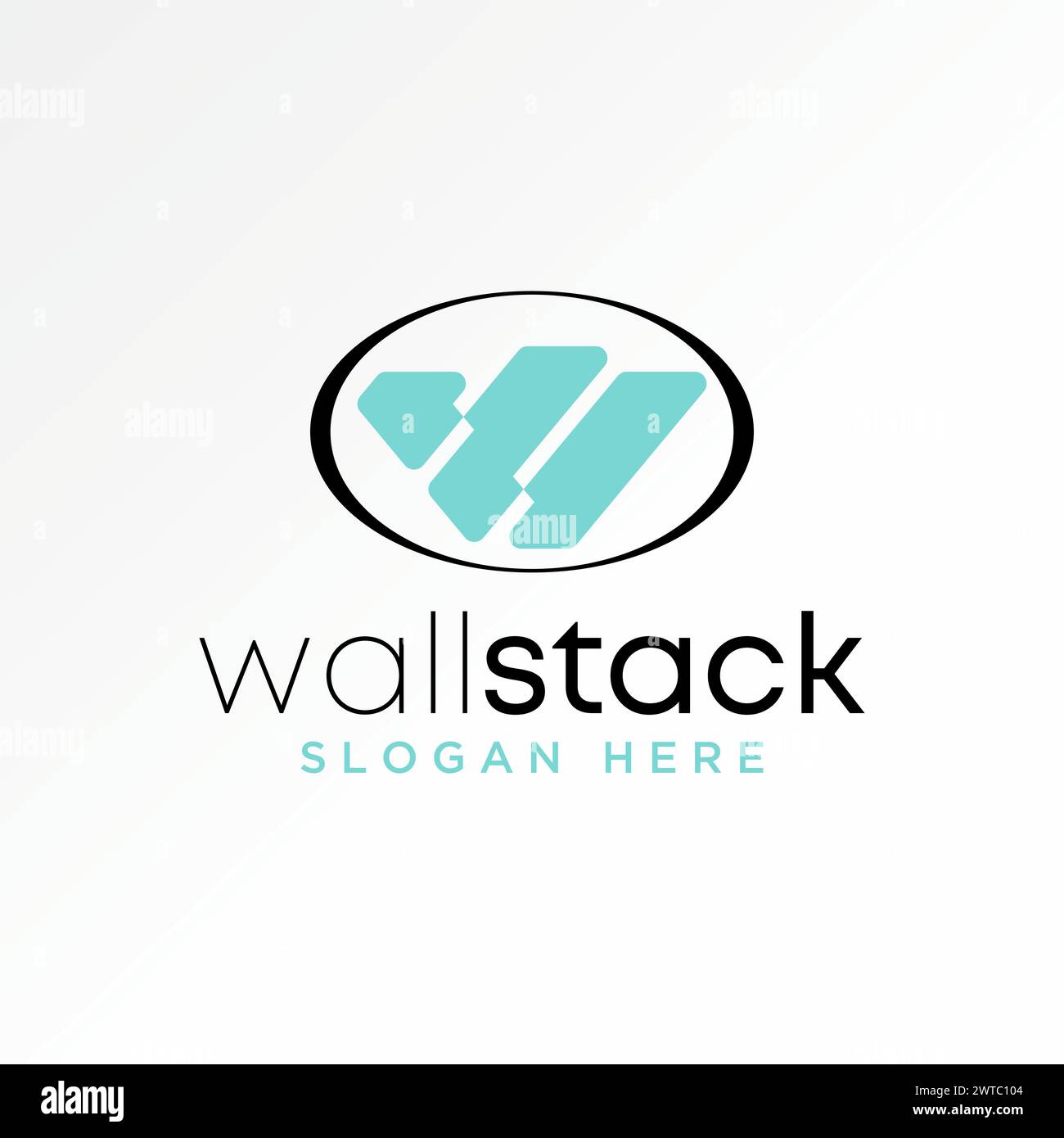 Logo design graphic concept creative premium abstract vector stock letter initial W font cut up ...