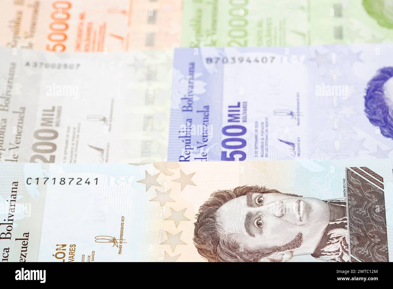 Venezuelan money - bolivar a business background Stock Photo - Alamy