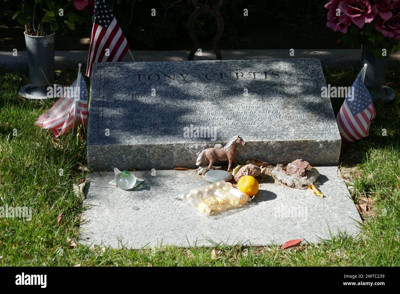 Las Vegas, Nevada, USA 8th March 2024 Actor Tony Curtis Grave in Legacy ...