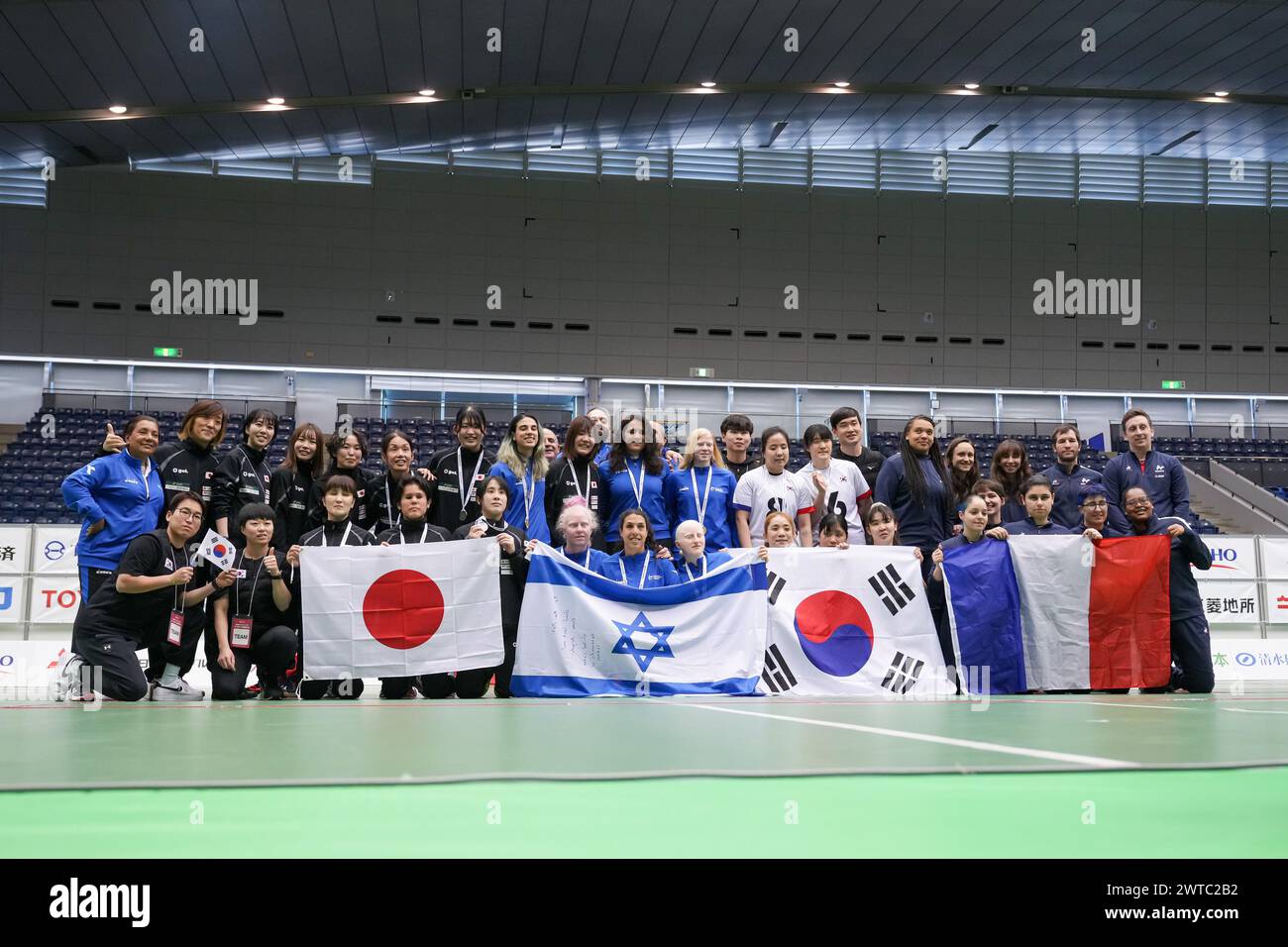 (L-R) Japan team group (JPN), Israel team group (ISR), South Korea team ...