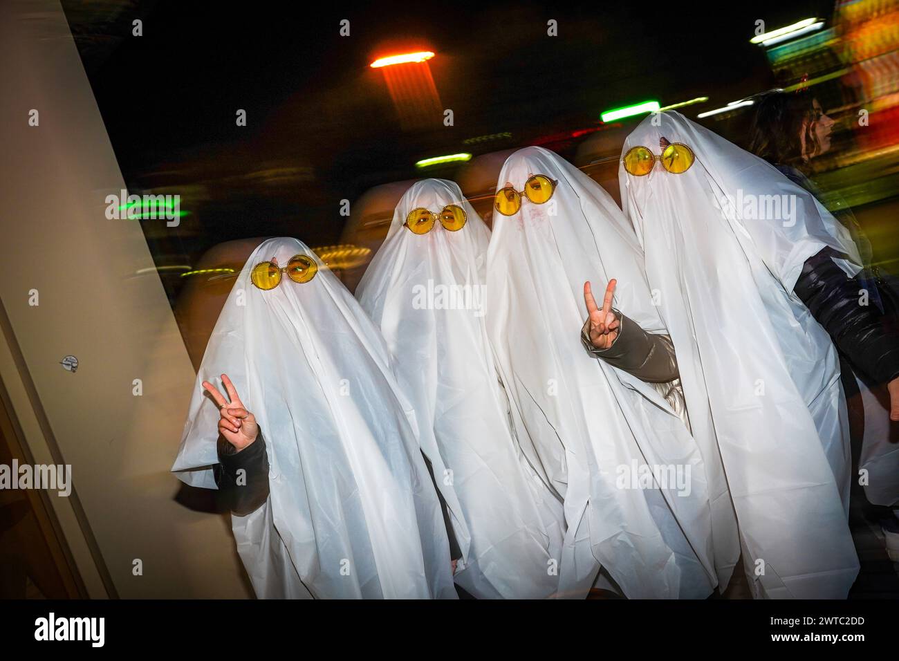 Patra, Greece. 16th Mar, 2024. Participants are dressing as ghosts ...