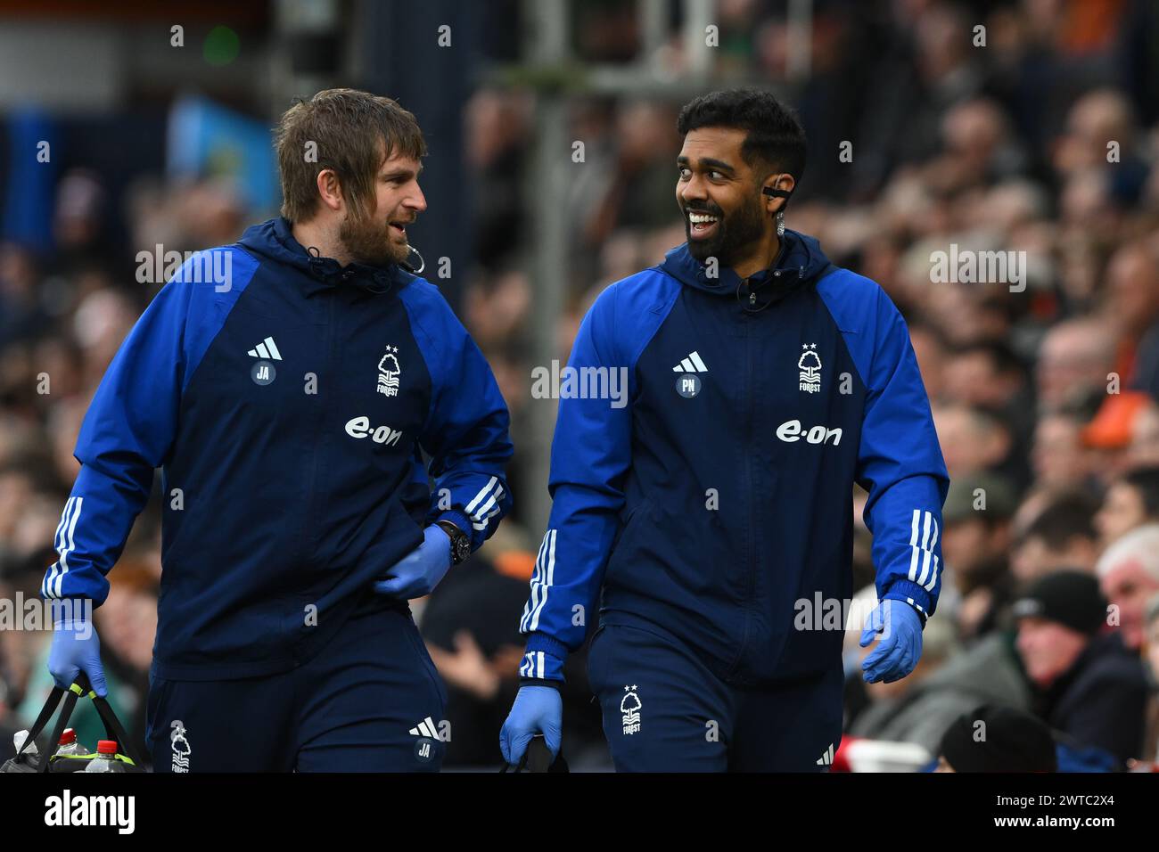 Nottingham Forest physio, Jon Alty (left) and Dr. Prithish Shyam ...