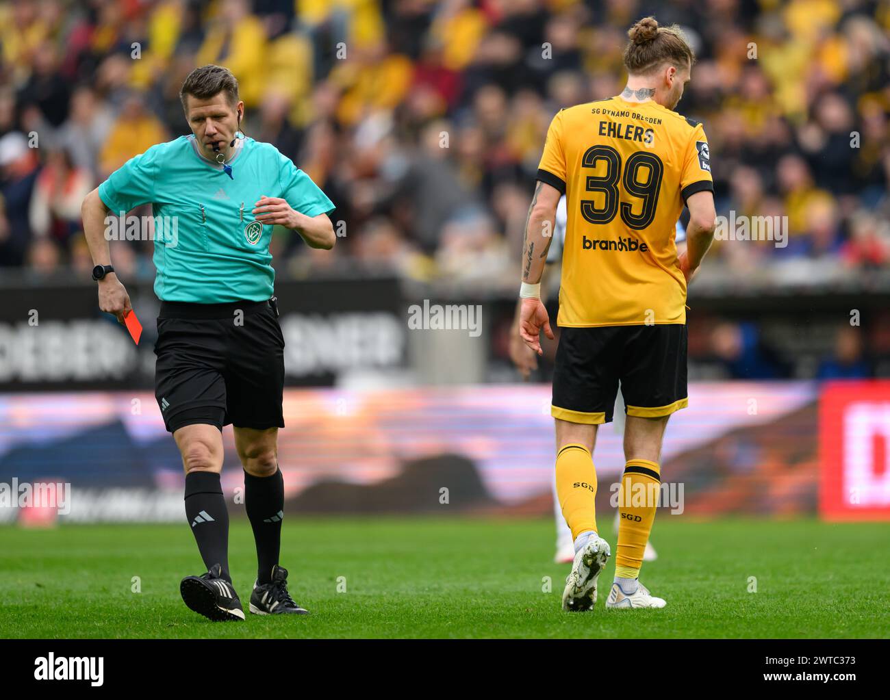 Dresden, Germany. 16th Mar, 2024. Soccer: 3rd division, SG Dynamo ...