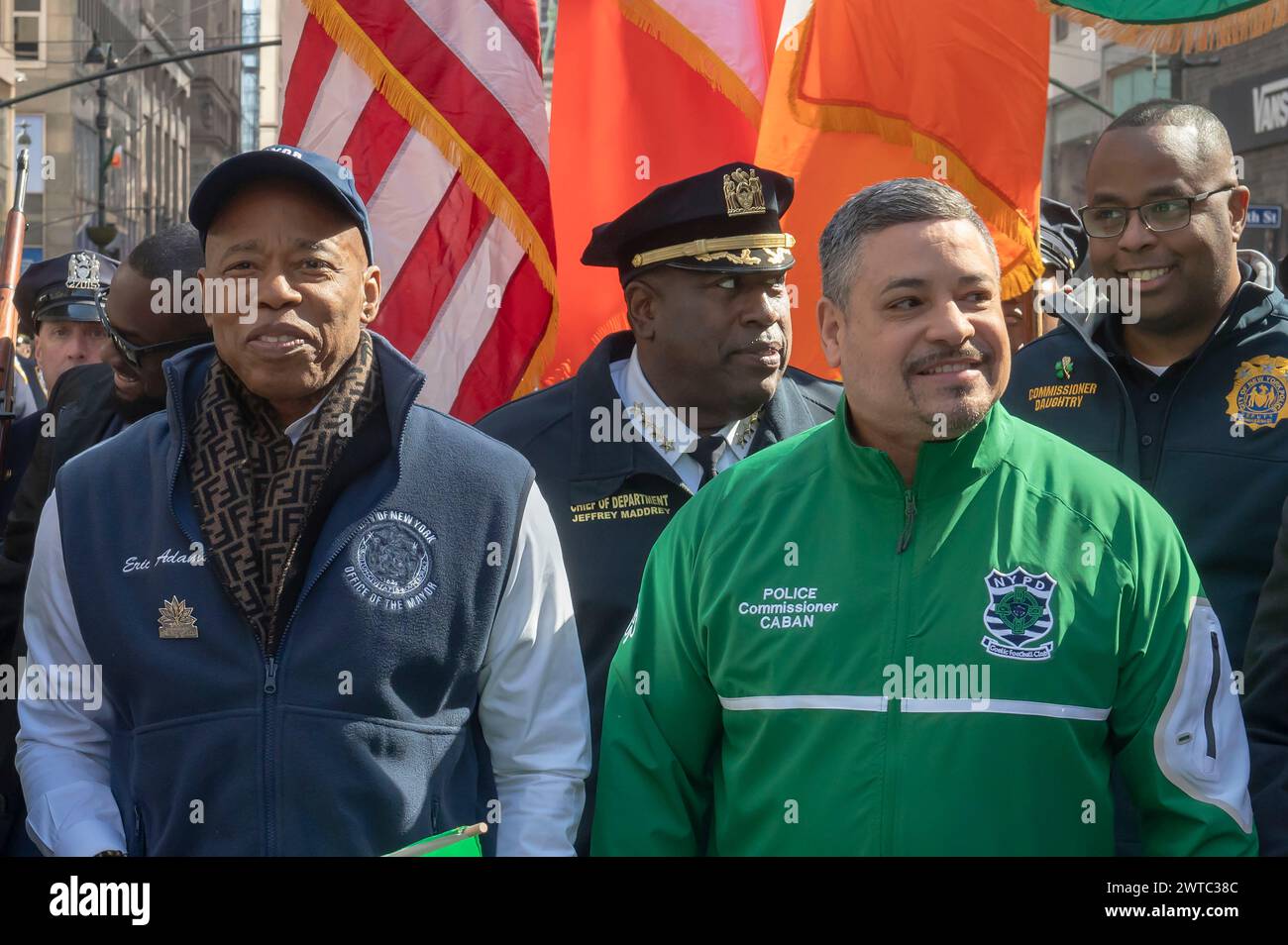 New York, United States. 16th Mar, 2024. (L-R) New York City Mayor Eric ...