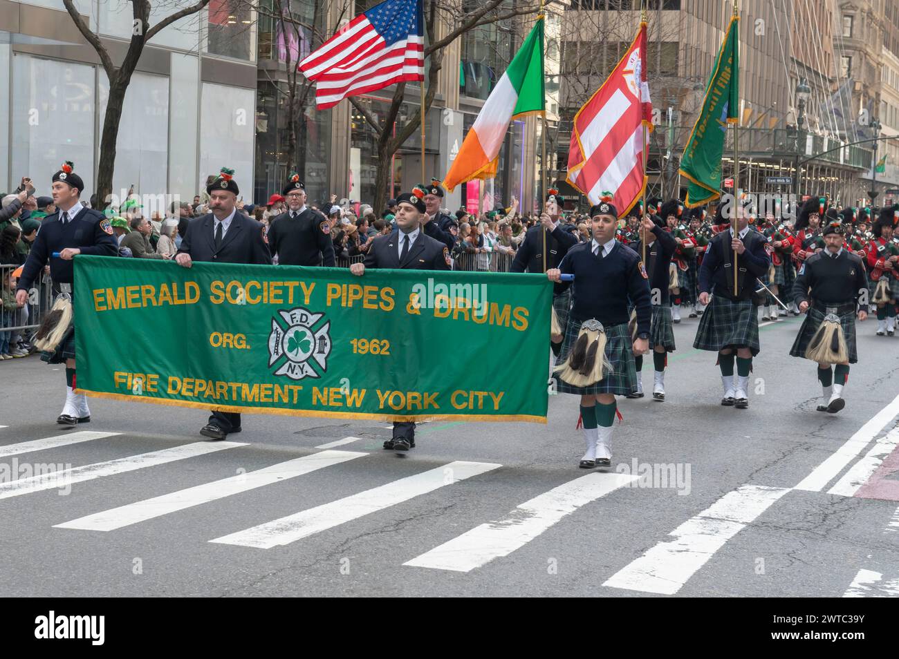 New York, United States. 16th Mar, 2024. Members of the New York City ...