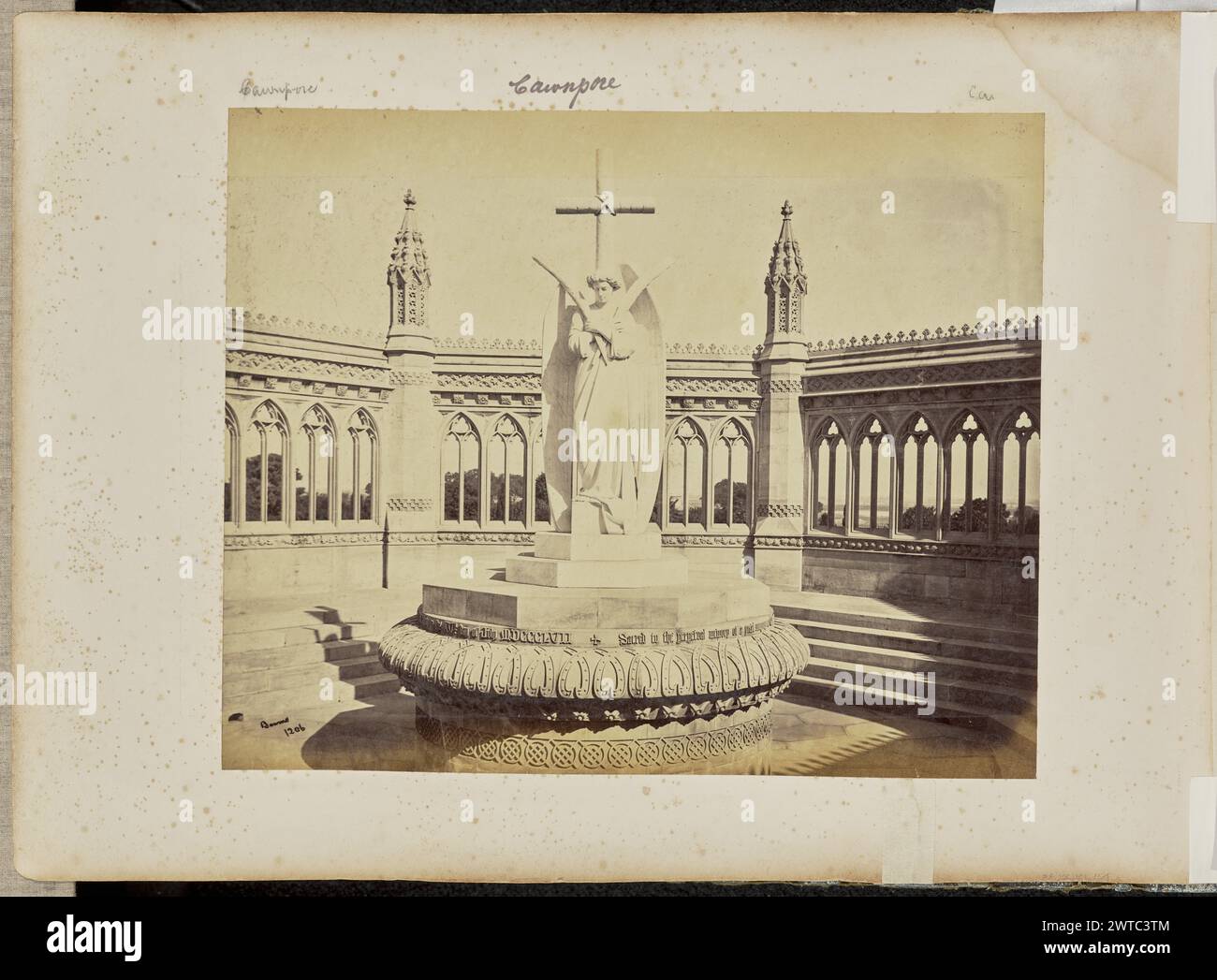 Cawnpore; The Memorial Well, the Marble Statue by Marochetti, from the ...