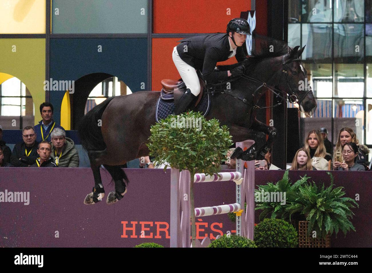 Paris, France. 16th Mar, 2024. Jules VAN HOYDONCK (BEL) riding Minte v ...