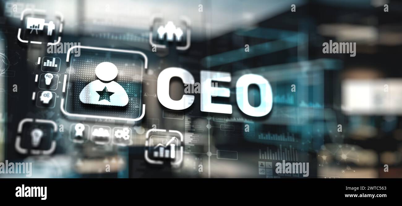 Inscription CEO virtual screen. Chief Executive Officer Stock Photo - Alamy