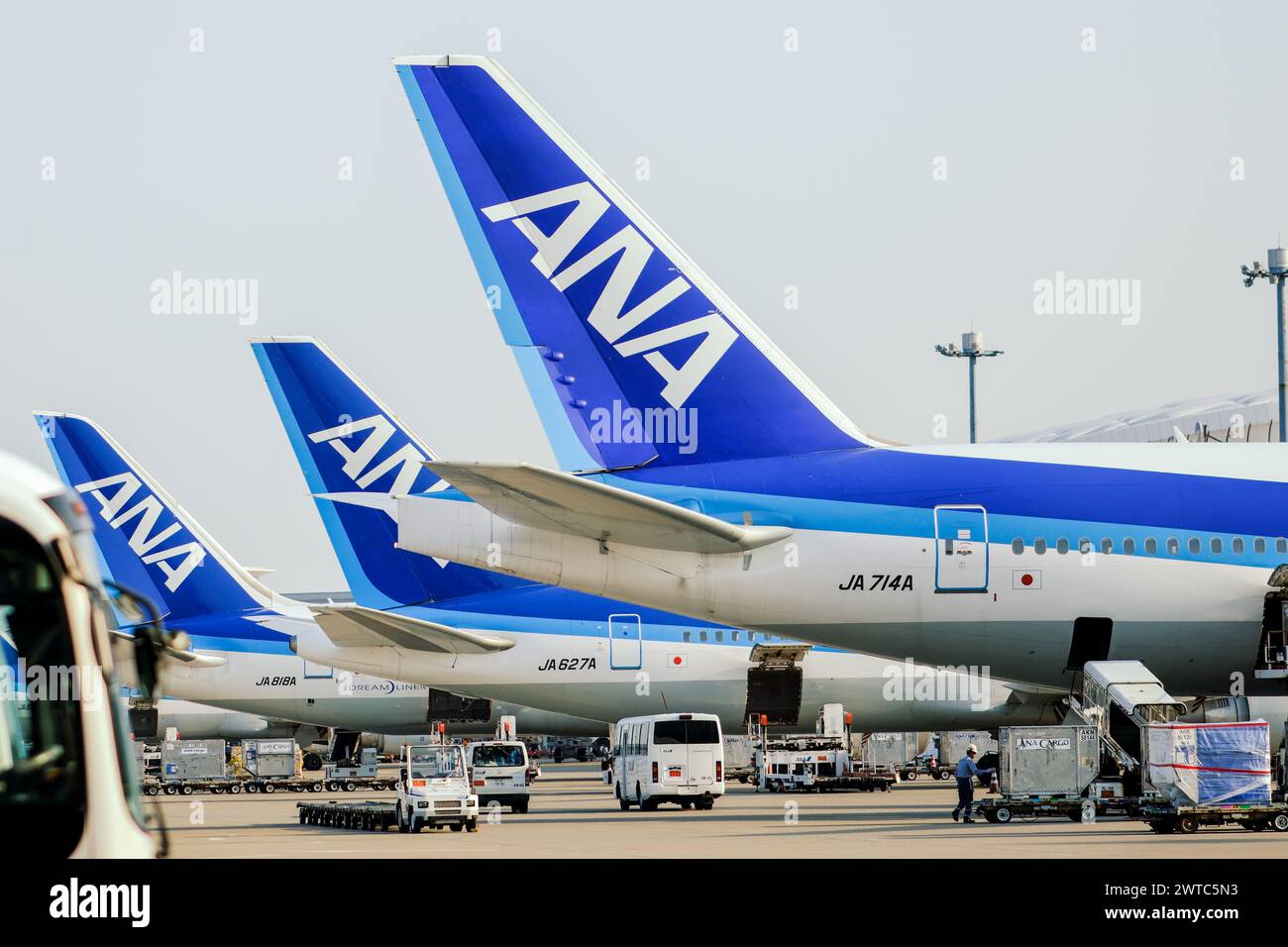 Tokyo, Japan. 16th Mar, 2024. All Nippon Airways (ANA) airplanes seen at the Tokyo International ...
