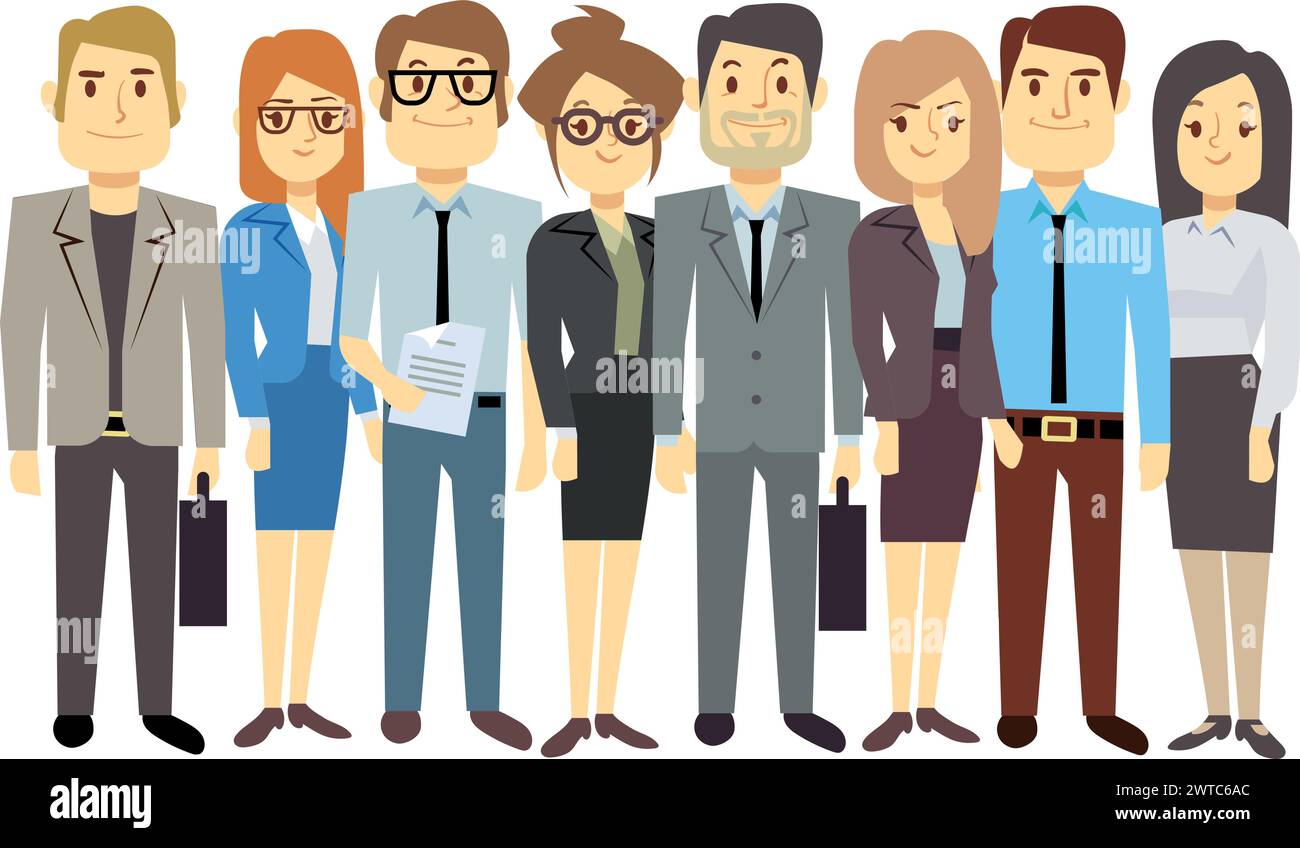 Portrait cheerful positive man office Stock Vector Images - Alamy