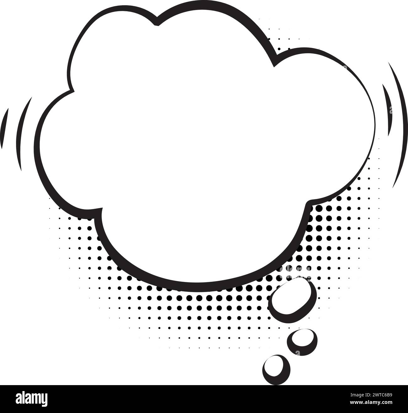 Empty comic speech cloud. Thought bubble template Stock Vector Image ...