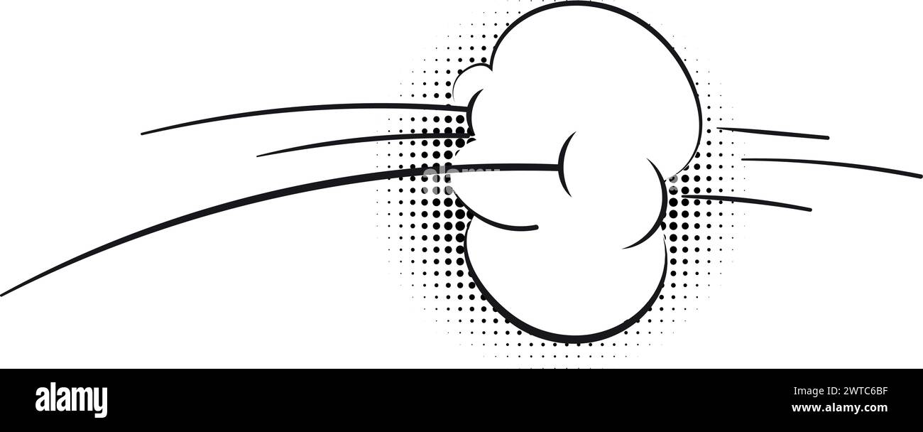 Comic fast motion effect cloud. Cartoon speed air Stock Vector Image ...