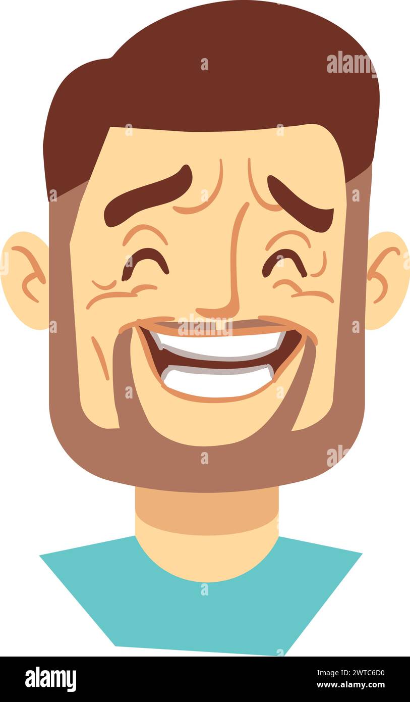 Cartoon man with beard hi-res stock photography and images - Alamy