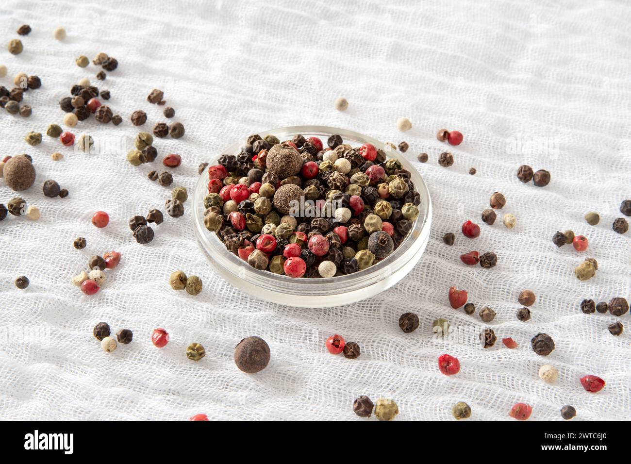 5 berry mix, a blend of different peppers on a white background Stock ...