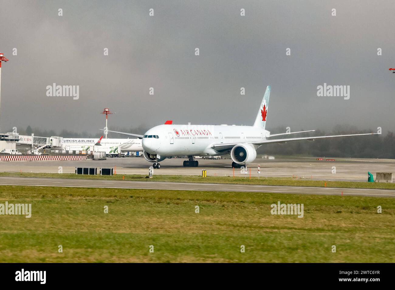 Flughafen Zuerich, Schweiz, Europa, Air Canada Boeing 767 auf dem ...