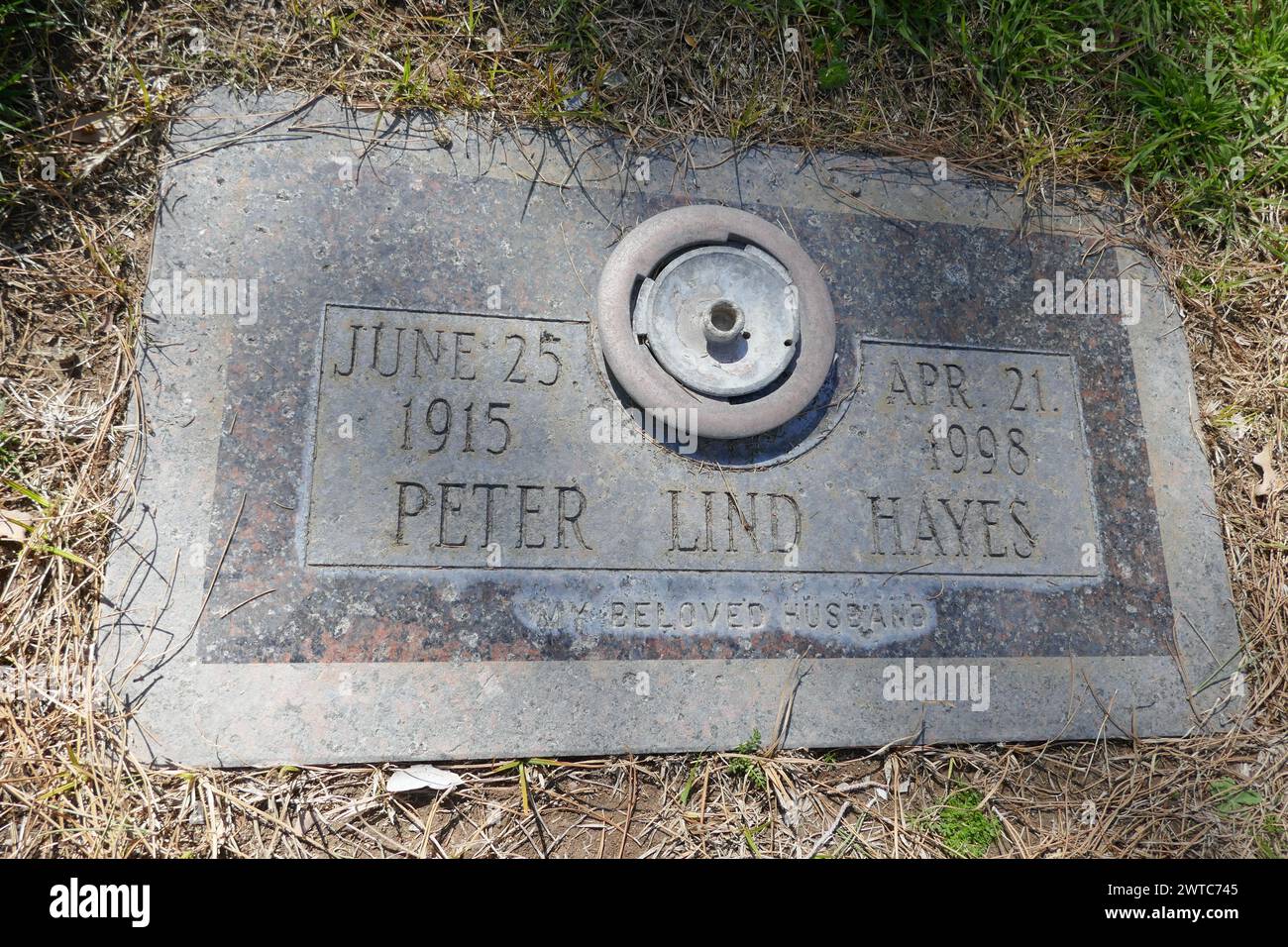 Las Vegas, Nevada, USA 8th March 2024 Actor Peter Lind Hayes Grave in Garden of Resurrection at ...