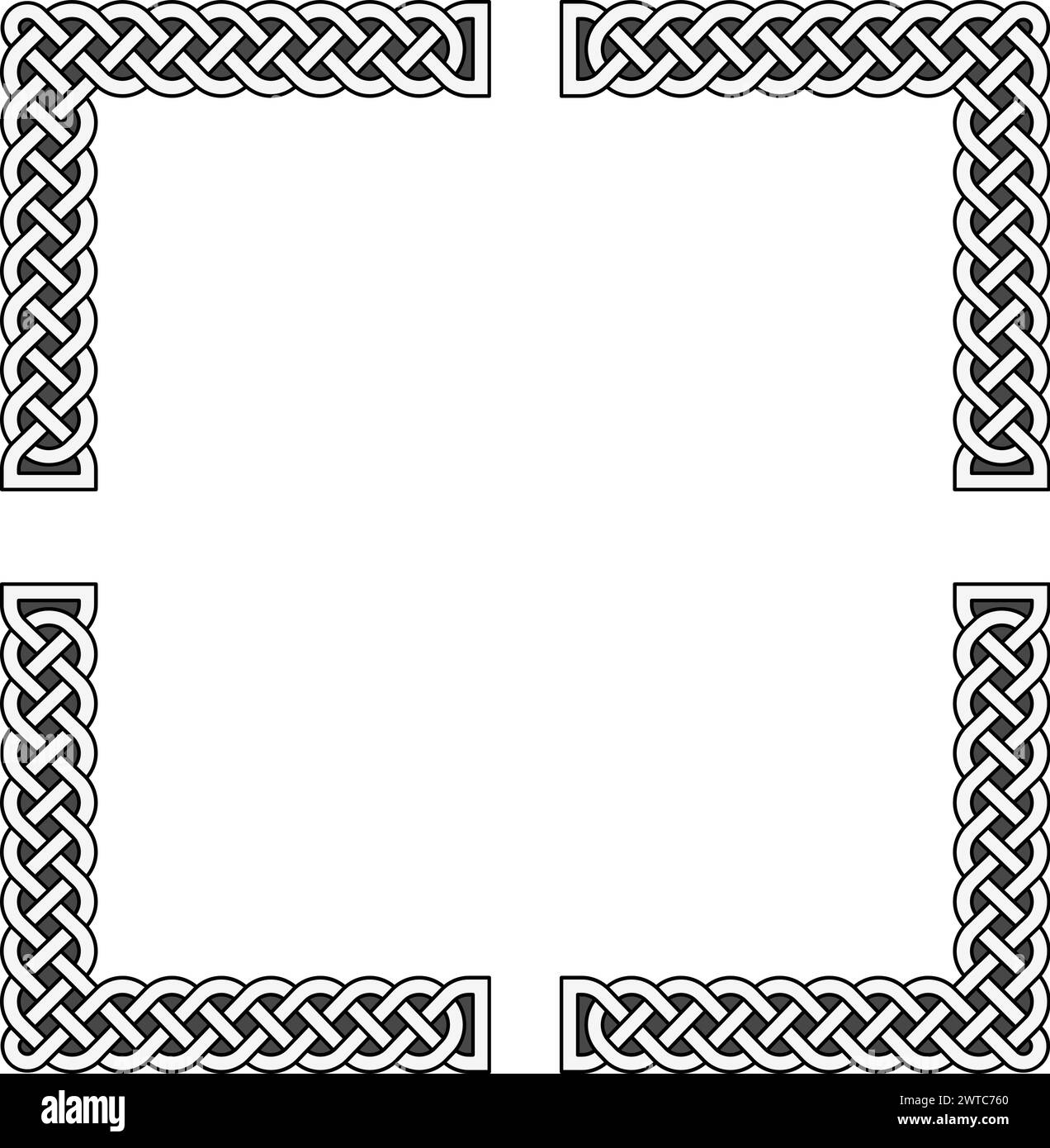 Celtic knot frame square. Decorative ornament border Stock Vector Image ...