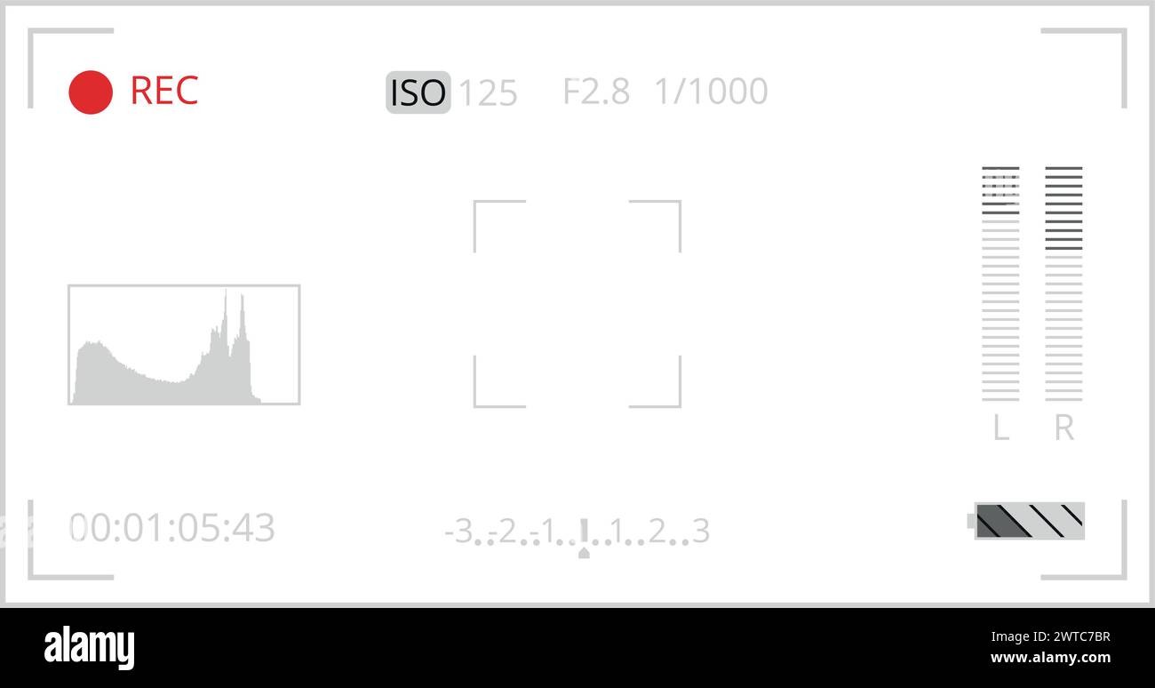 Camera screen interface elements. Video recording ui Stock Vector Image ...