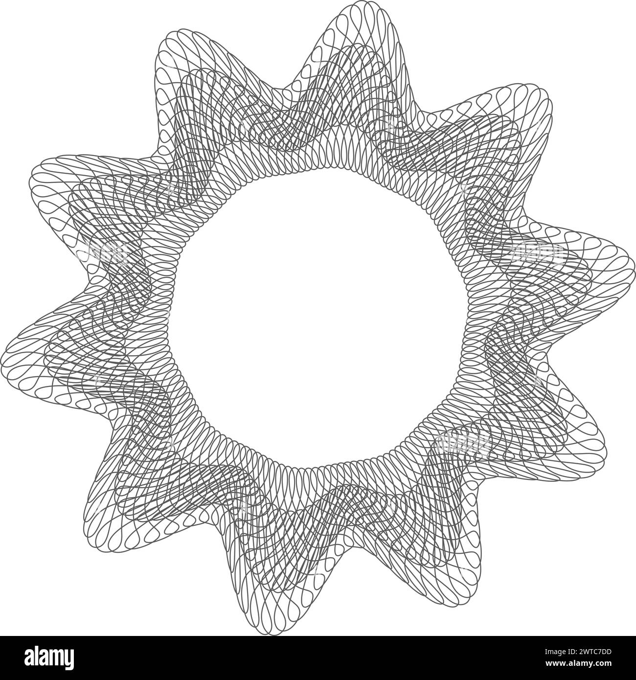 Round secure watermark. Radial line pattern emblem Stock Vector Image & Art - Alamy