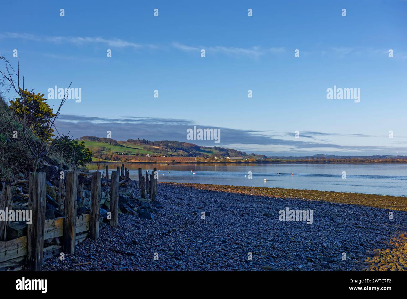 Some of the old Wooden posts and Panels from the original Sea Defences ...