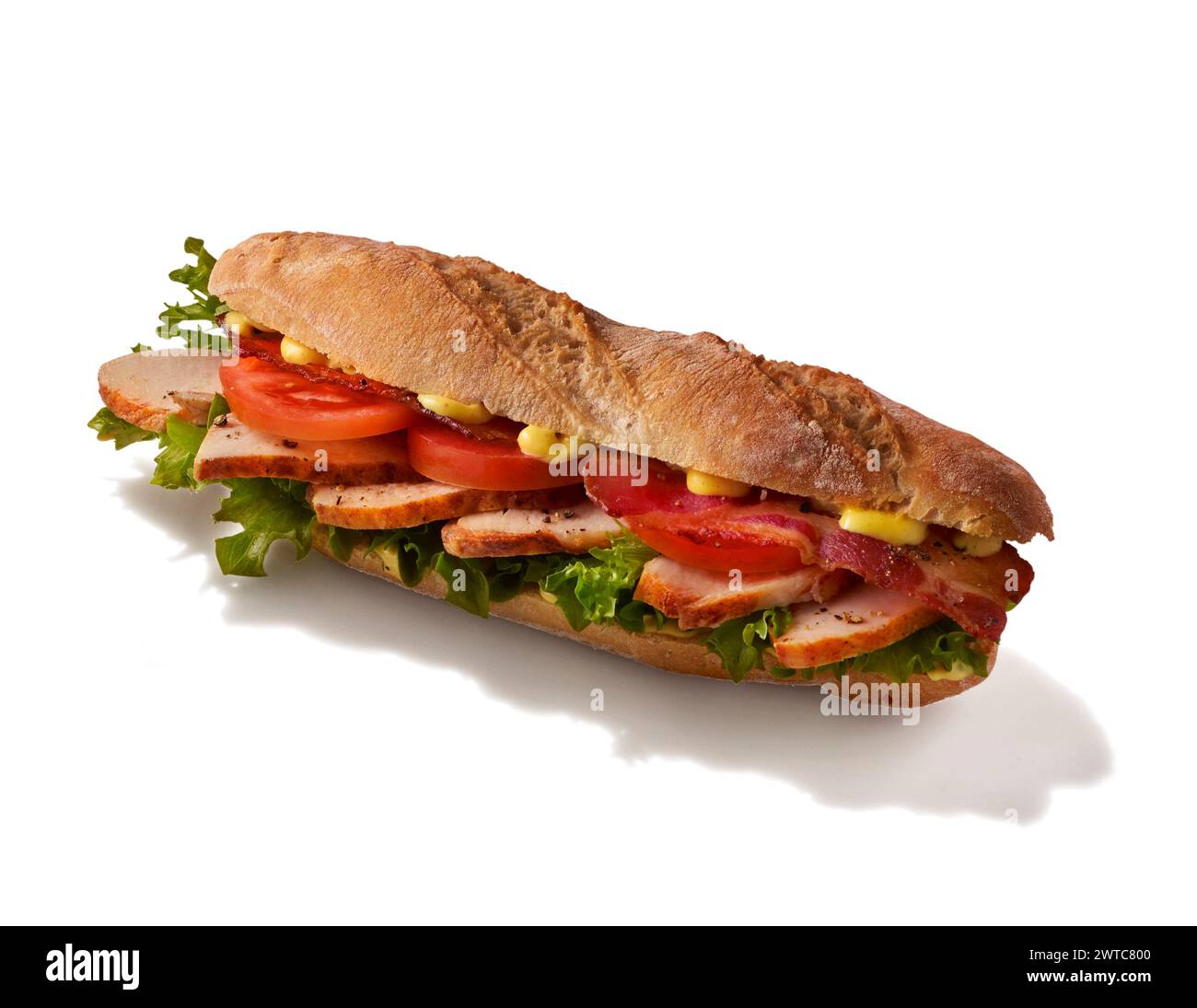 Fast food isolated on white background. top view. closeup of junk foods ...