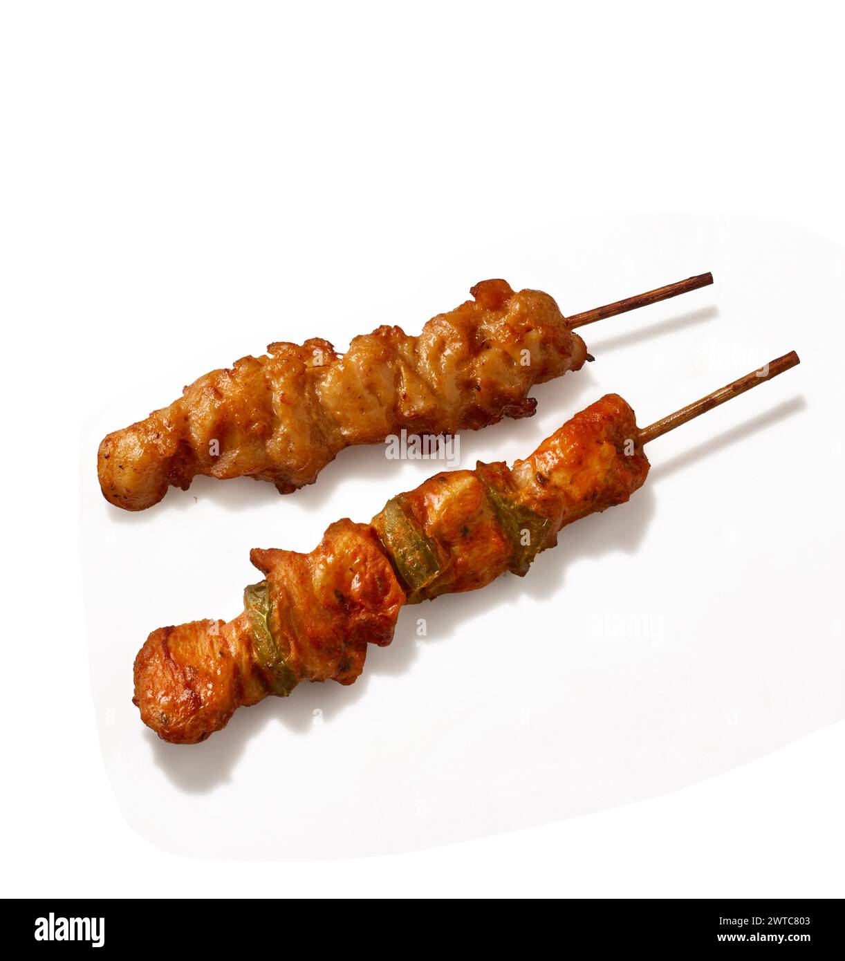 Fast food isolated on white background. top view. closeup of junk foods ...