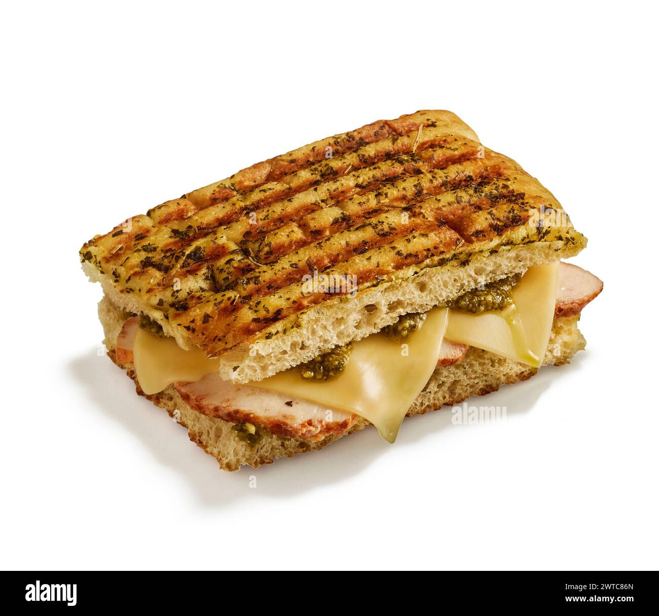 Fast food isolated on white background. top view. closeup of junk foods ...