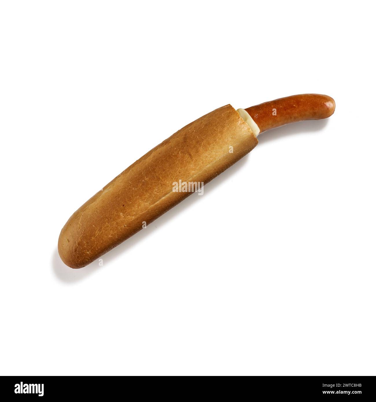 Fast food isolated on white background. roll top view. closeup of junk ...