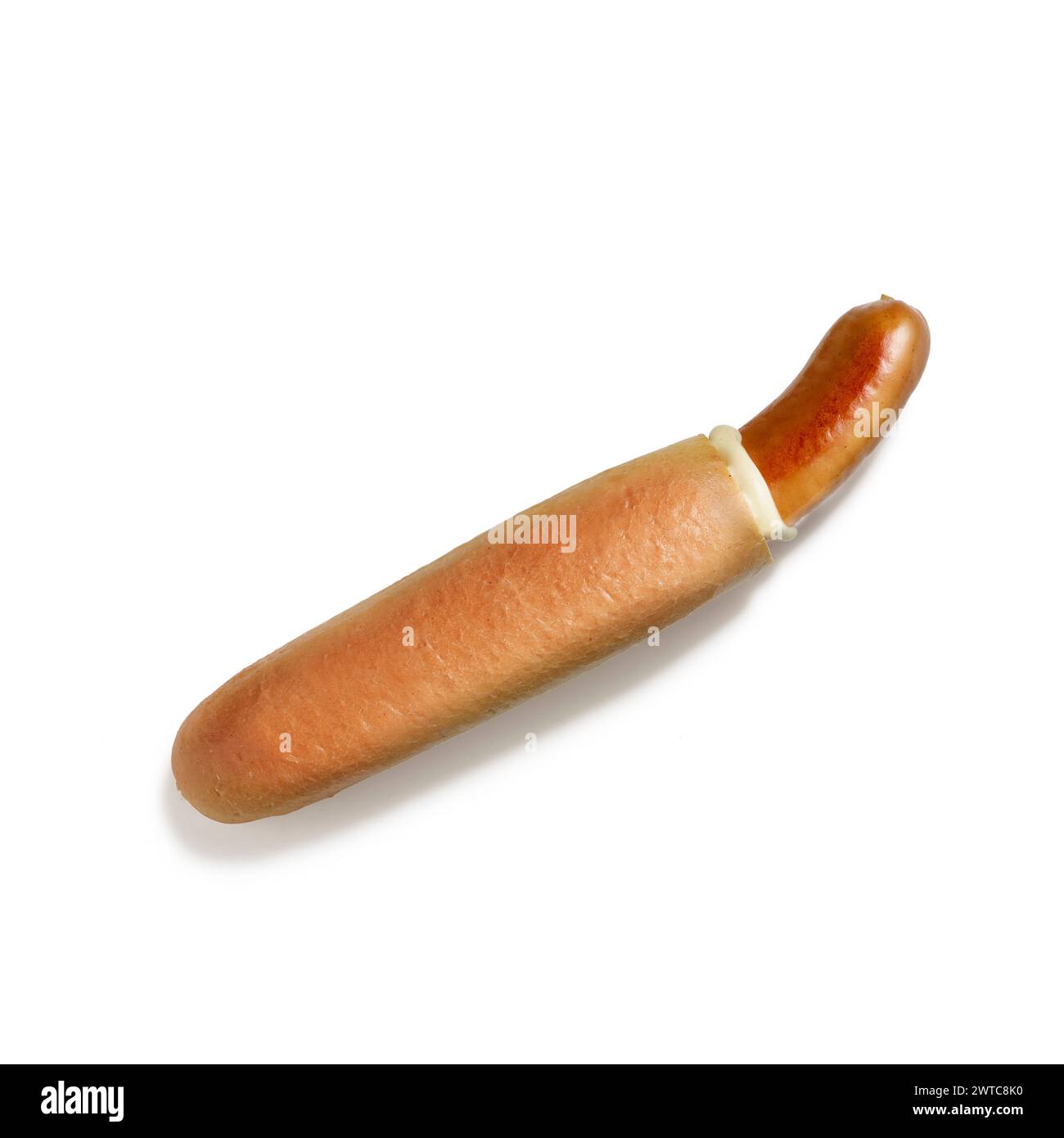 Fast food isolated on white background. roll top view. closeup of junk ...